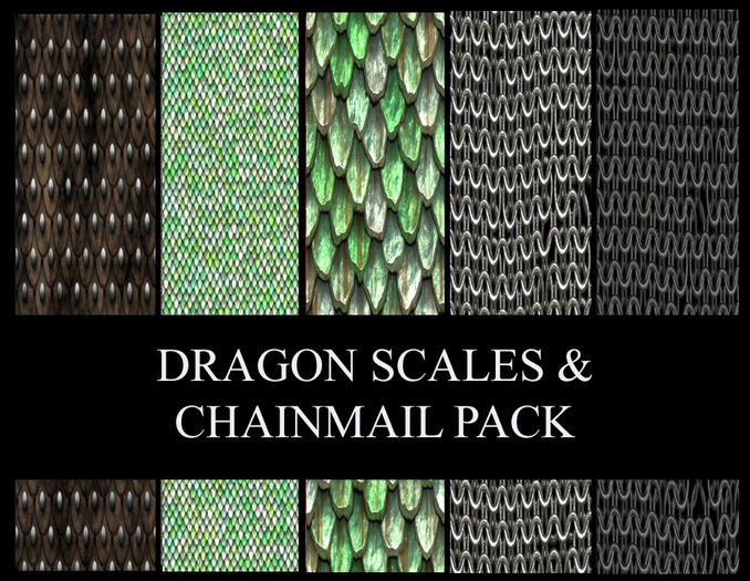 Second Life Marketplace - DRAGON SCALE & CHAINMAIL PACK
